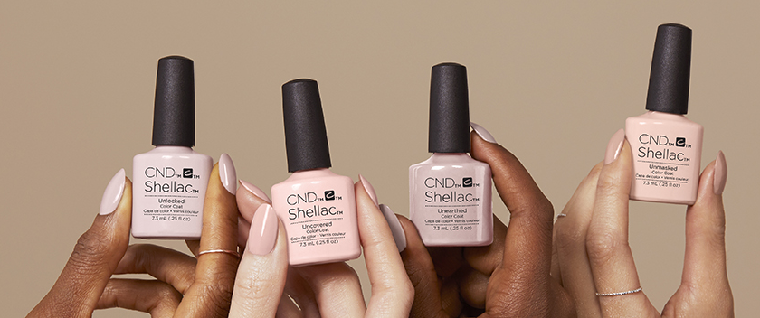 Shellac Unlocked לק ג'ל היפואלרגני בצבע ניוד ורוד סגלגל אטום | לק ג'ל ...