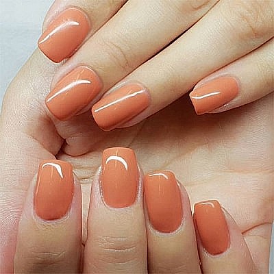 Shellac Spear לק ג'ל היפואלרגני בצבע כתום פסטלי כהה אטום | לק ג'ל ...