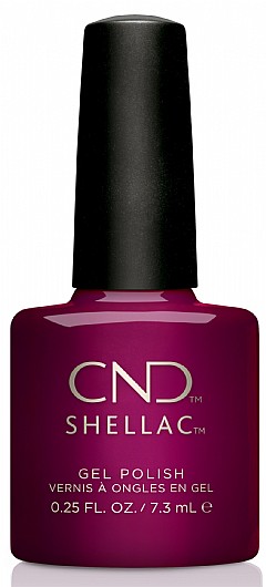 Shellac Berry Boudoir לק ג'ל היפואלרגני בצבע בורדו סגלגל כהה אטום | לק ...