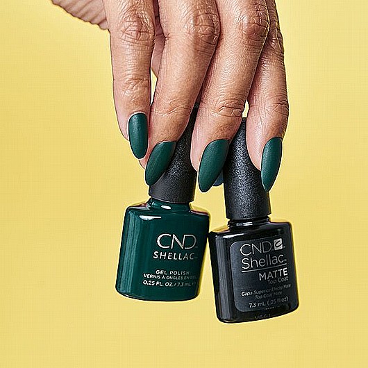 Shellac Aura לק גל היפואלרגני בצבע ירוק בקבוק כהה אטום | לק ג'ל היפואלרגני CND Shellac | חנות ...