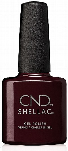 Shellac Spike לק ג'ל היפואלרגני בצבע בורדו כהה מטאלי אטום | לק ג'ל ...