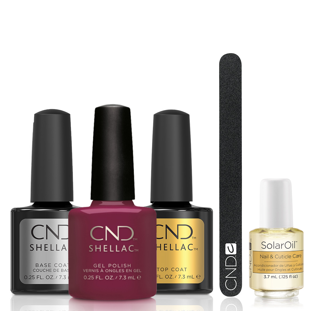 מארז התנסות טופ בסיס לק ג'ל היפואלרגני ושמן CND SHELLAC TRIAL KIT ...