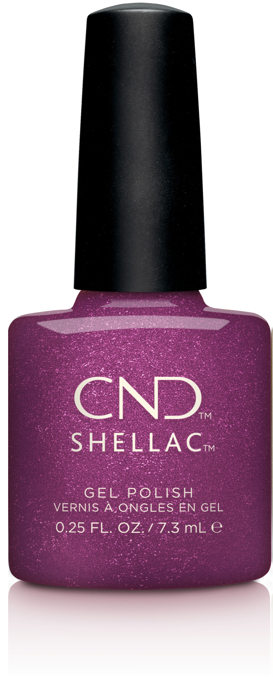 Shellac Nordic Lights לק ג'ל היפואלרגני בצבע סגול כהה מנצנץ חצי שקוף ...