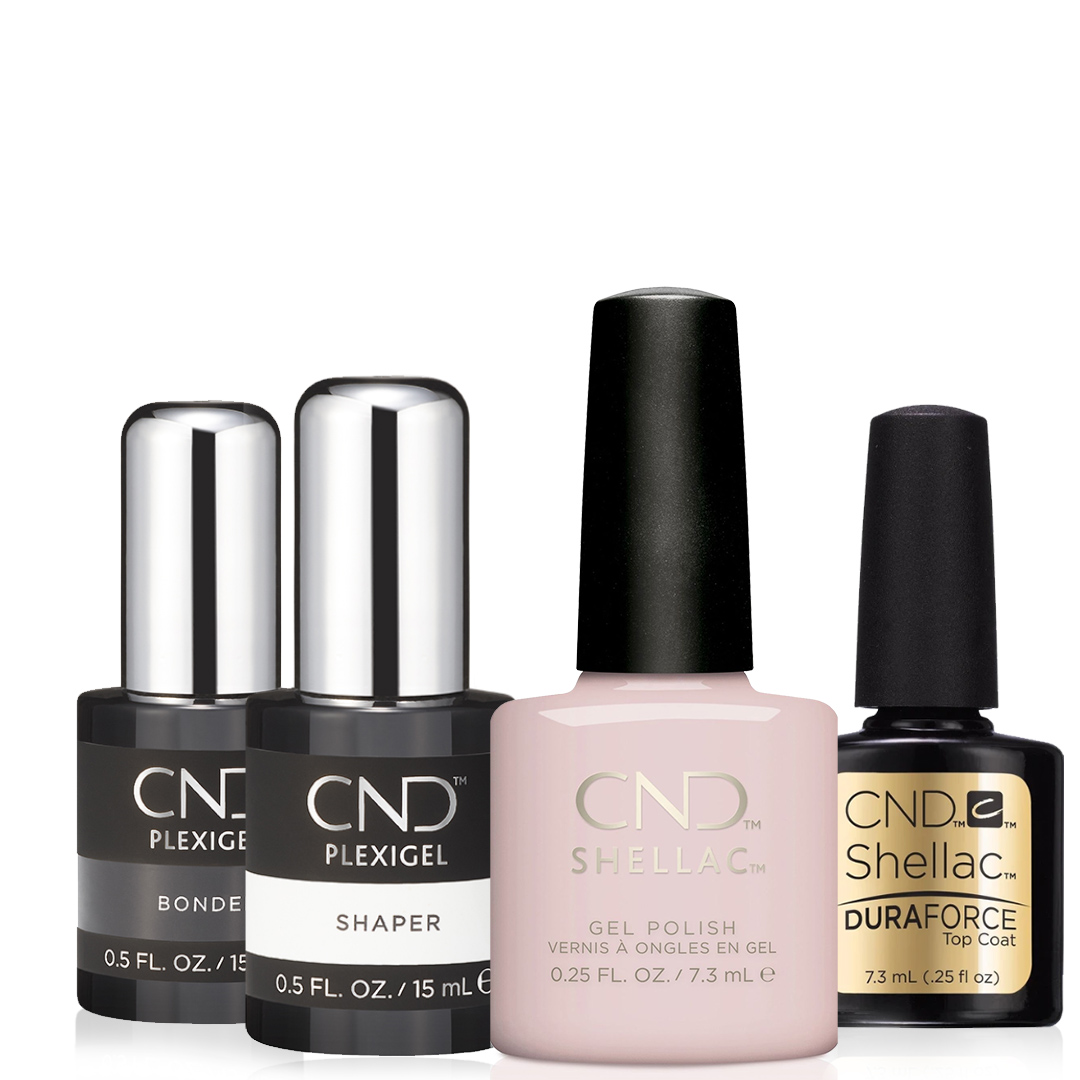 ערכת בנייה בג'ל פלקסיג'ל + לק ג'ל ניוד ורוד אפרפר היפואלרגני וטופ מחזק ...