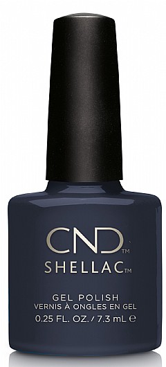 Shellac Indigo Frock לק ג'ל היפואלרגני בצבע כחול אפור כהה אטום | לק ג'ל ...