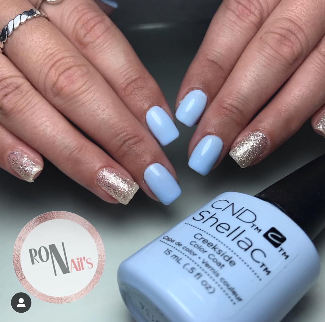 Shellac Creekside לק ג'ל היפואלרגני בצבע תכלת בהיר אטום | לק ג'ל ...