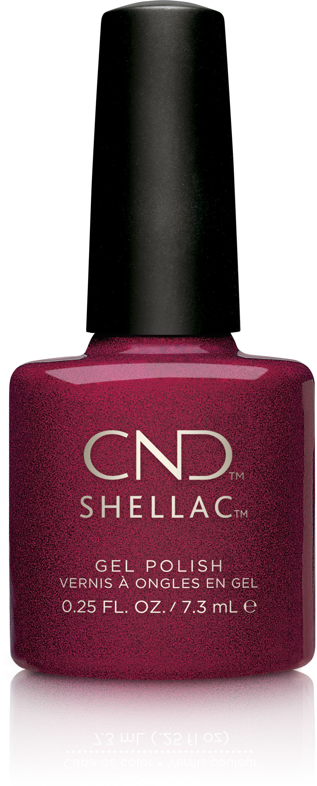 Shellac Red Baroness לק ג'ל היפואלרגני בצבע אדום כהה מטאלי אטום | לק ג ...