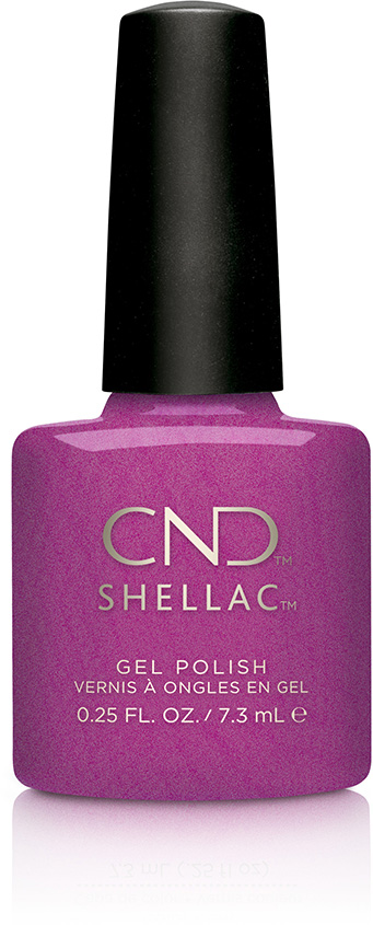 Shellac Sultry Sunset לק ג'ל היפואלרגני בצבע ורוד סגלגל מטאלי אטום ...