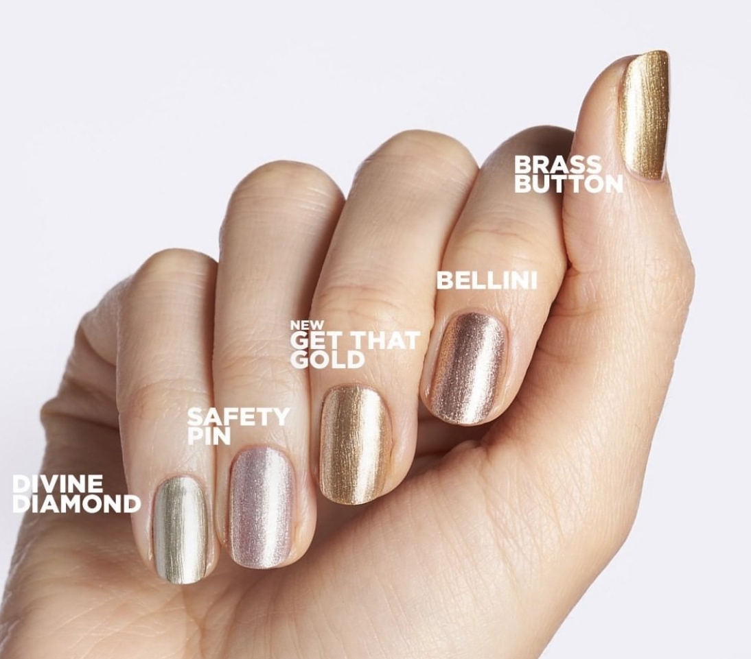 Shellac Safety Pin לק ג'ל היפוארגני בצבע שמפניה מטאלי אטום | לק ג'ל ...